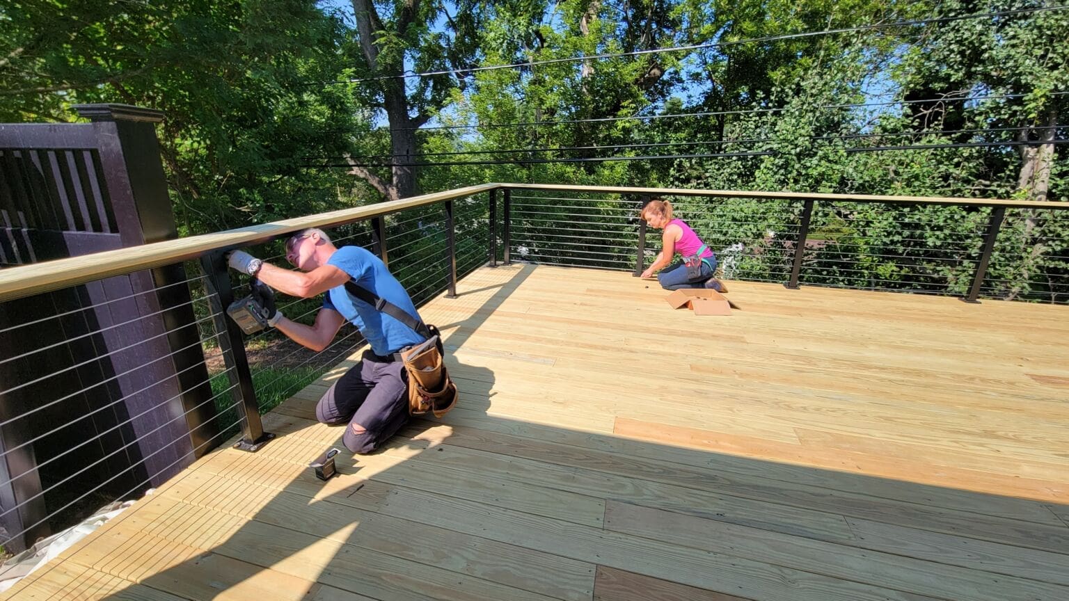 Fixing a Flip: Deck makeover with cable railing system ‣ MyFixitUpLife